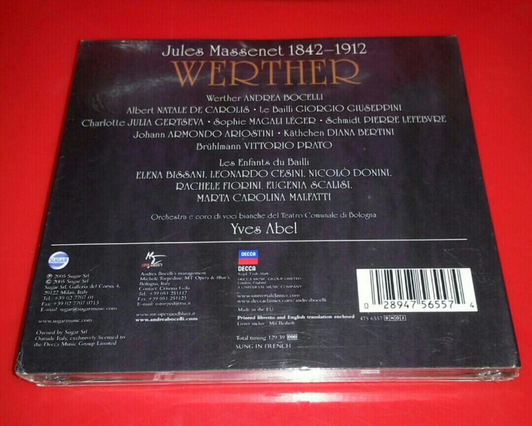 ANDREA BOCELLI & JULIA GERTSEVA : JULES MASSENET - WERTHER 2CDS, Hobbies & Toys, Music & Media ...
