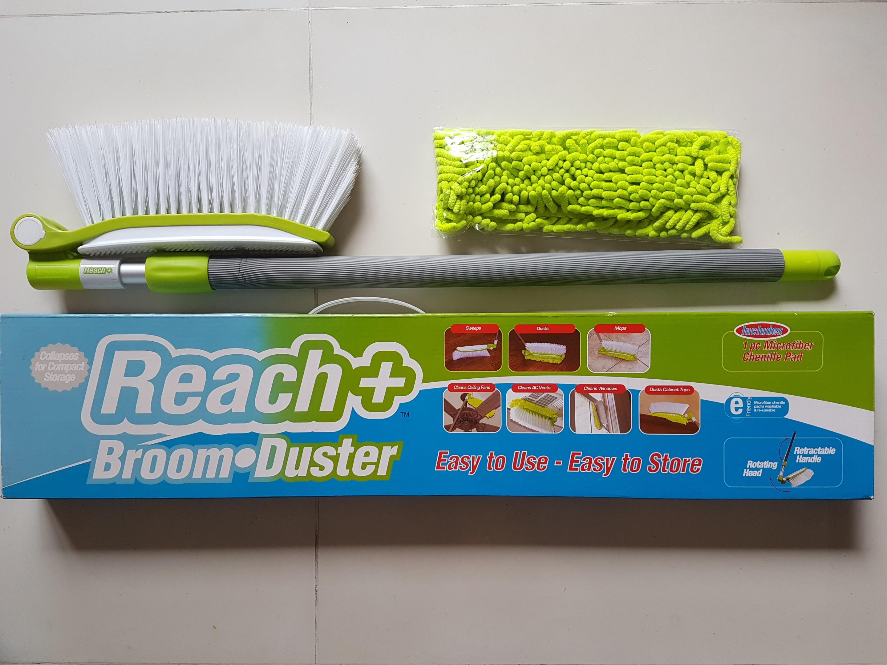 BNIB Extendable Broom + Duster, Furniture & Home Living, Cleaning ...