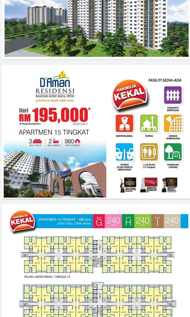 D'Aman Residence, Bandar Meru Raya, Ipoh, Perak, Property, For Sale on ...