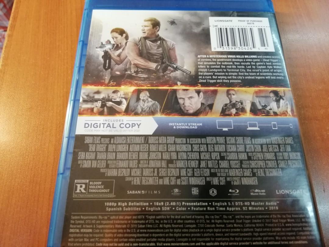 Dead Trigger Blu-ray 藍光 2019年 原裝正版 英文字幕, 興趣及遊戲, 音樂、樂器 & 配件, 音樂與媒體 - CD 及 DVD - Carousell