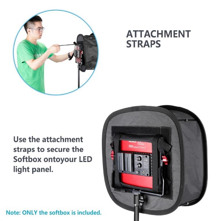 Foldable LED Light Panel Softbox Diffuser- Outer 16x6.9 inches, Inner 5 ...