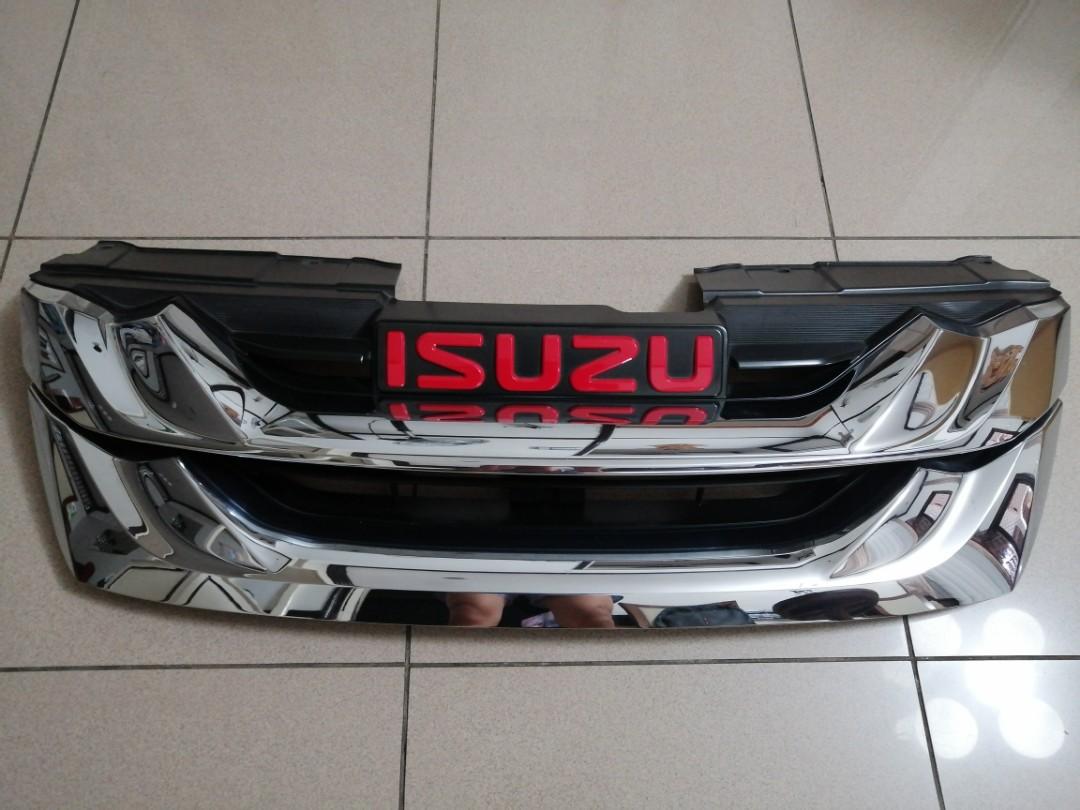 Isuzu MU-X Front Grill with Red Logo, Car Parts & Accessories, Body ...