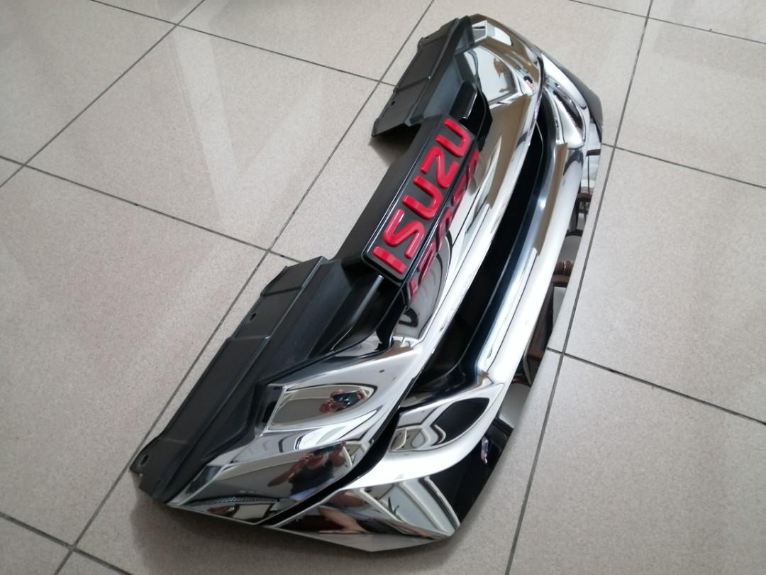 Isuzu MU-X Front Grill with Red Logo, Car Parts & Accessories, Body ...