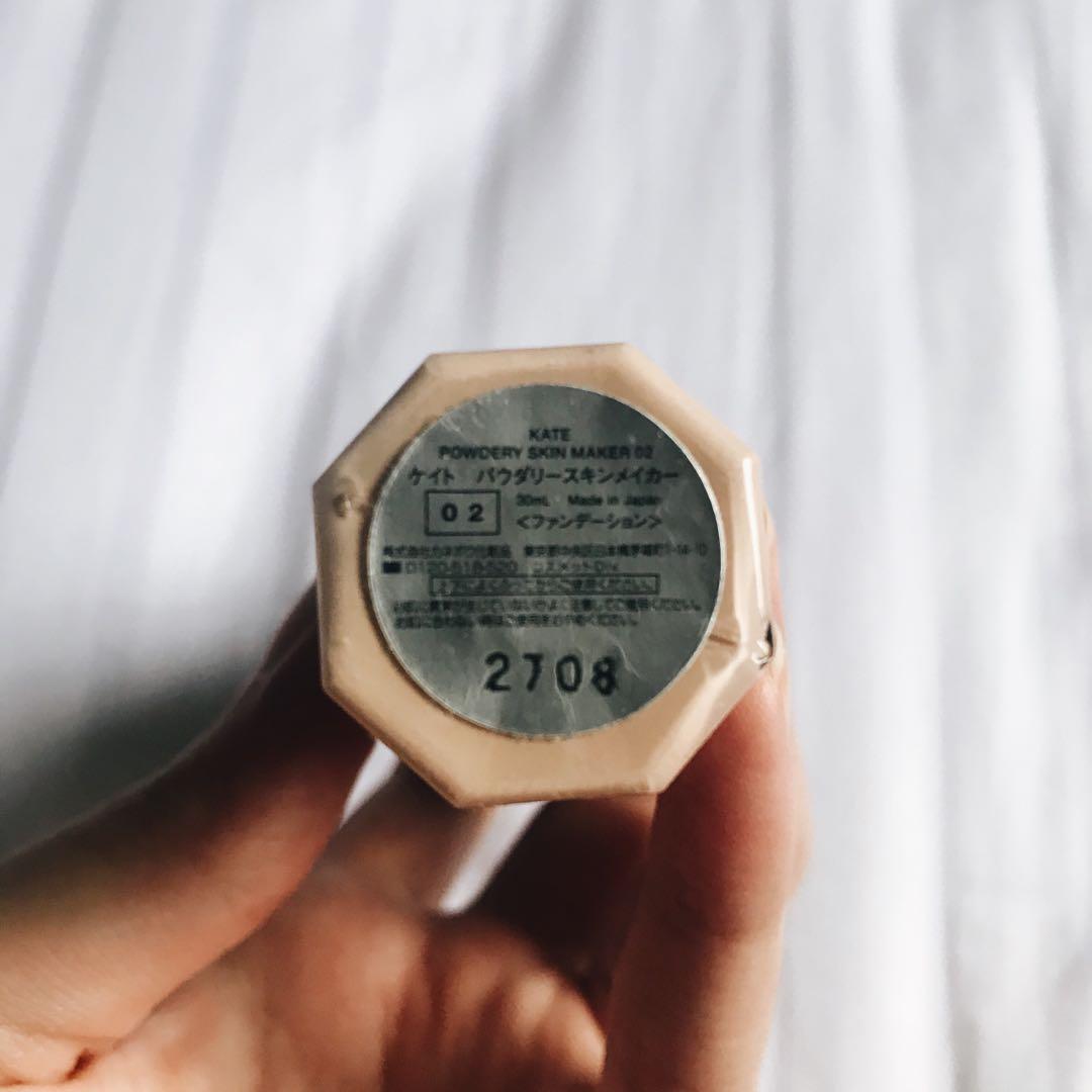 Kate Powdery Skin Maker Foundation 02, Beauty & Personal Care, Face ...
