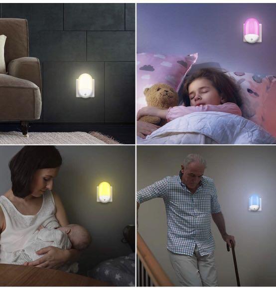 LED Night Light Plug in - Remote RGB Color Changing Plug-into Wall ...