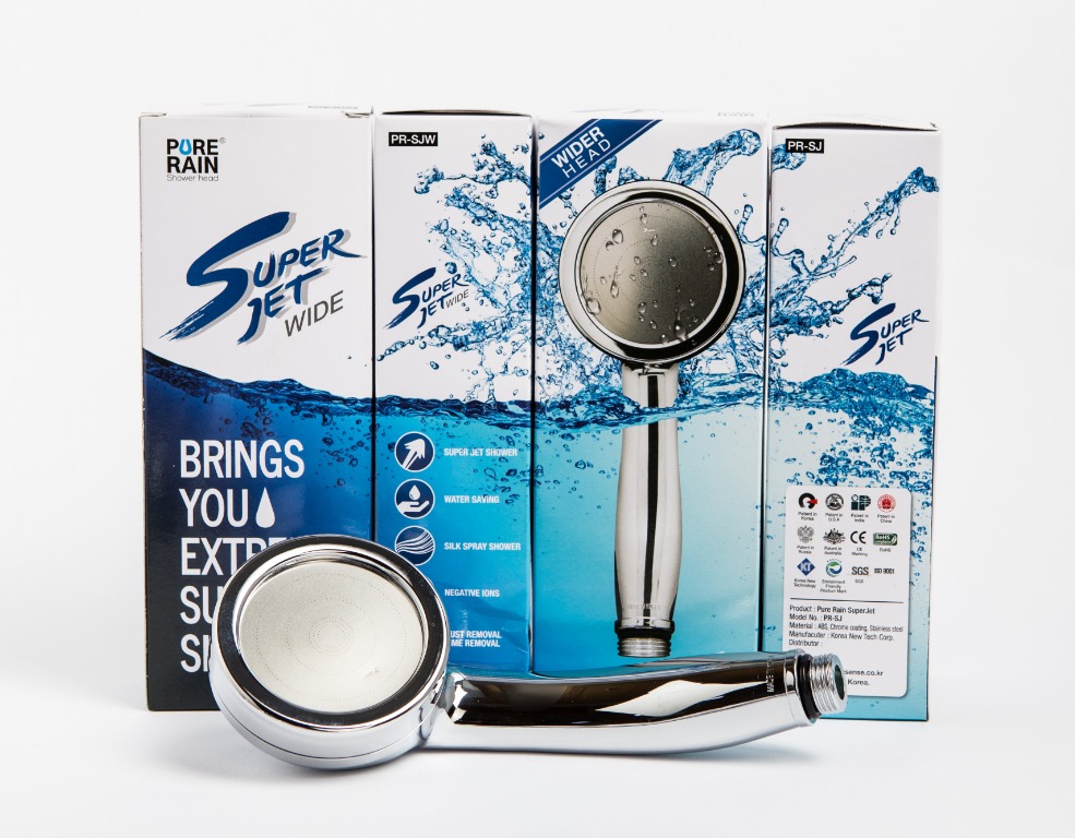 Made in S Korea - PURE RAIN Superjet Shower Head, Furniture & Home ...