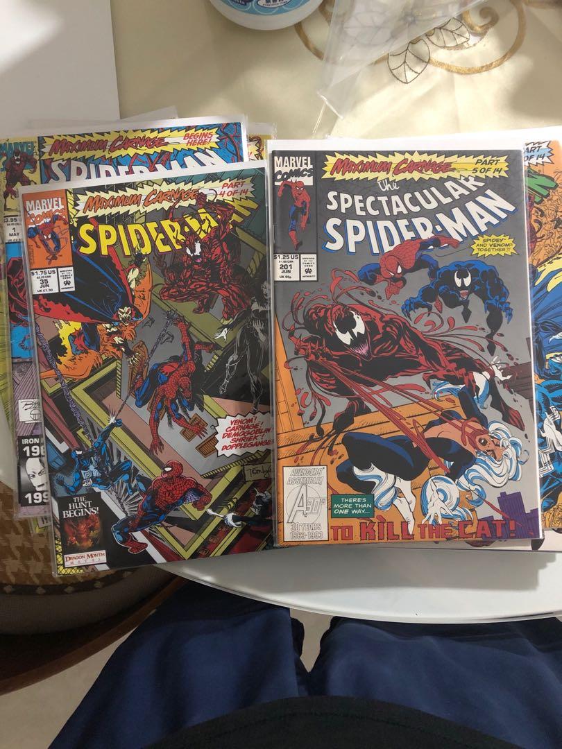 Maximum carnage complete set 1-14 marvel comic, Hobbies & Toys, Books ...