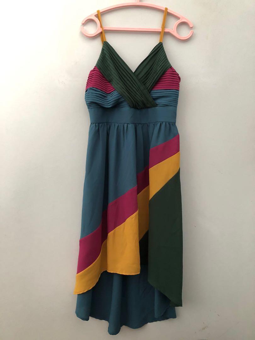 ModCloth Swept Up in Color Dress, Women's Fashion, Dresses & Sets ...