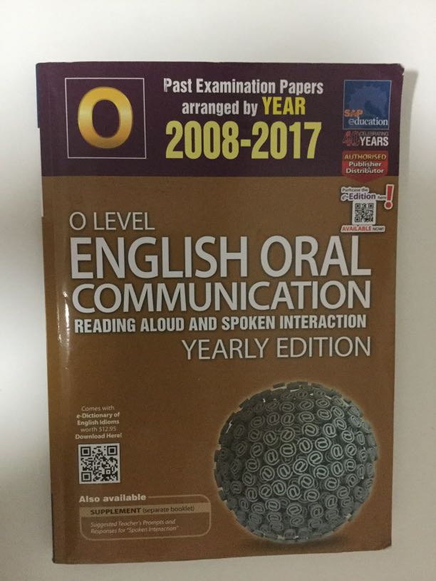 O levels English Oral TYS, Hobbies & Toys, Books & Magazines ...