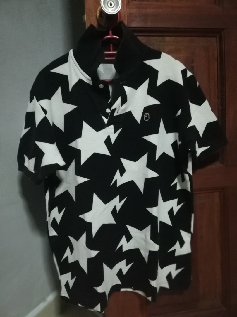 Rare Bape Bapesta Polo, Men's Fashion, Tops & Sets, Tshirts & Polo ...