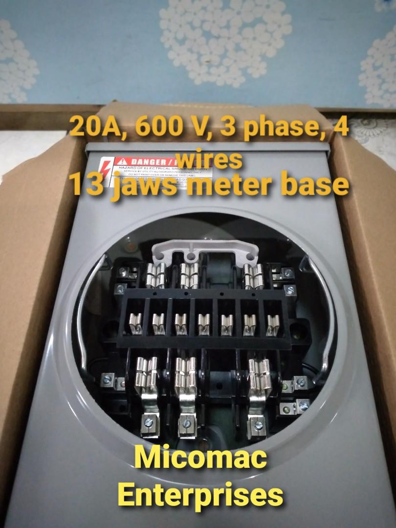 Rectangular meter socket, Furniture & Home Living, Lighting & Fans ...