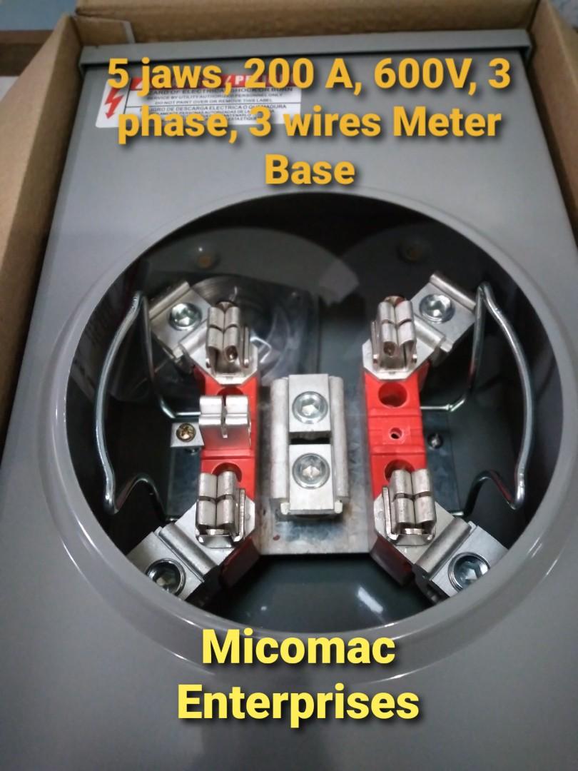 Rectangular meter socket, Furniture & Home Living, Lighting & Fans ...