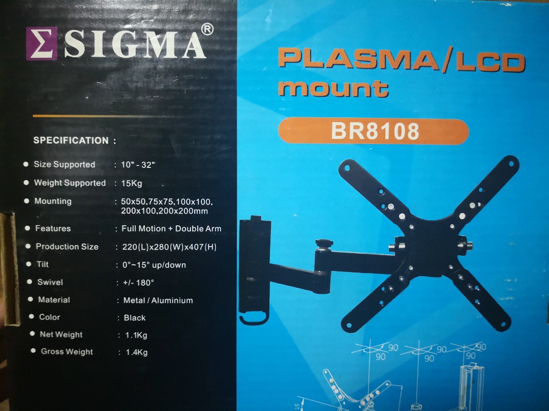 Sigma TV Wall Mount for 10" to 32" TV, Mobile Phones & Gadgets, Mobile ...