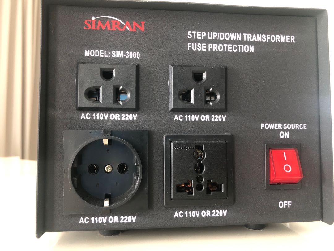 Simran SIM-3000 Step Up Down Voltage Transformer Power Converter, Black ...