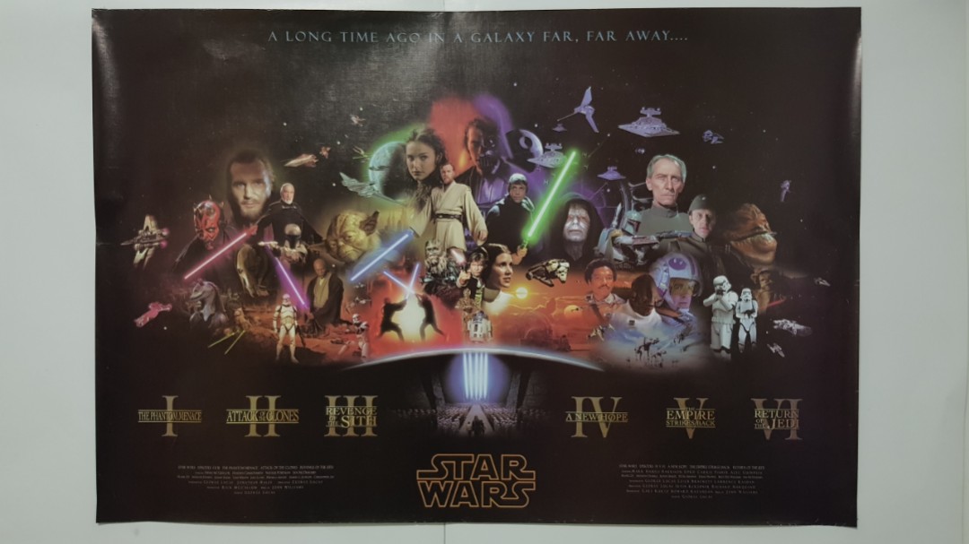 Star Wars poster Episode 1 to 6, Hobbies & Toys, Memorabilia ...