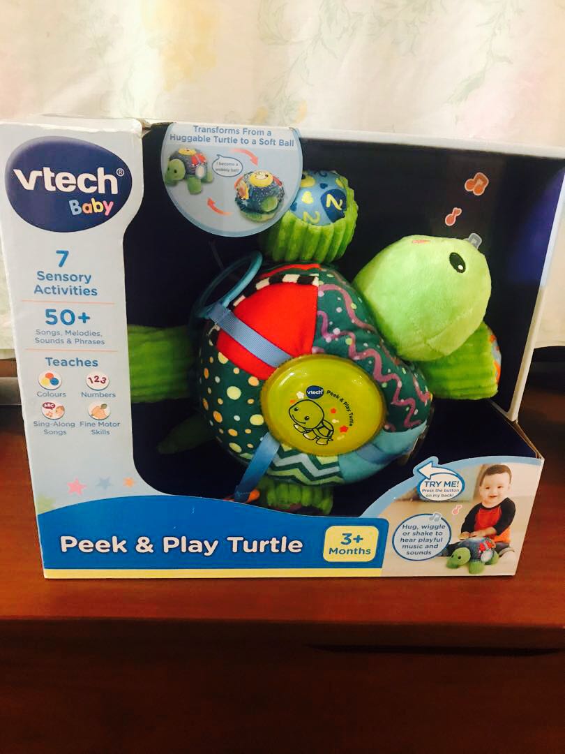 Vtech Peek & Play Turtle, Babies & Kids, Infant Playtime on Carousell