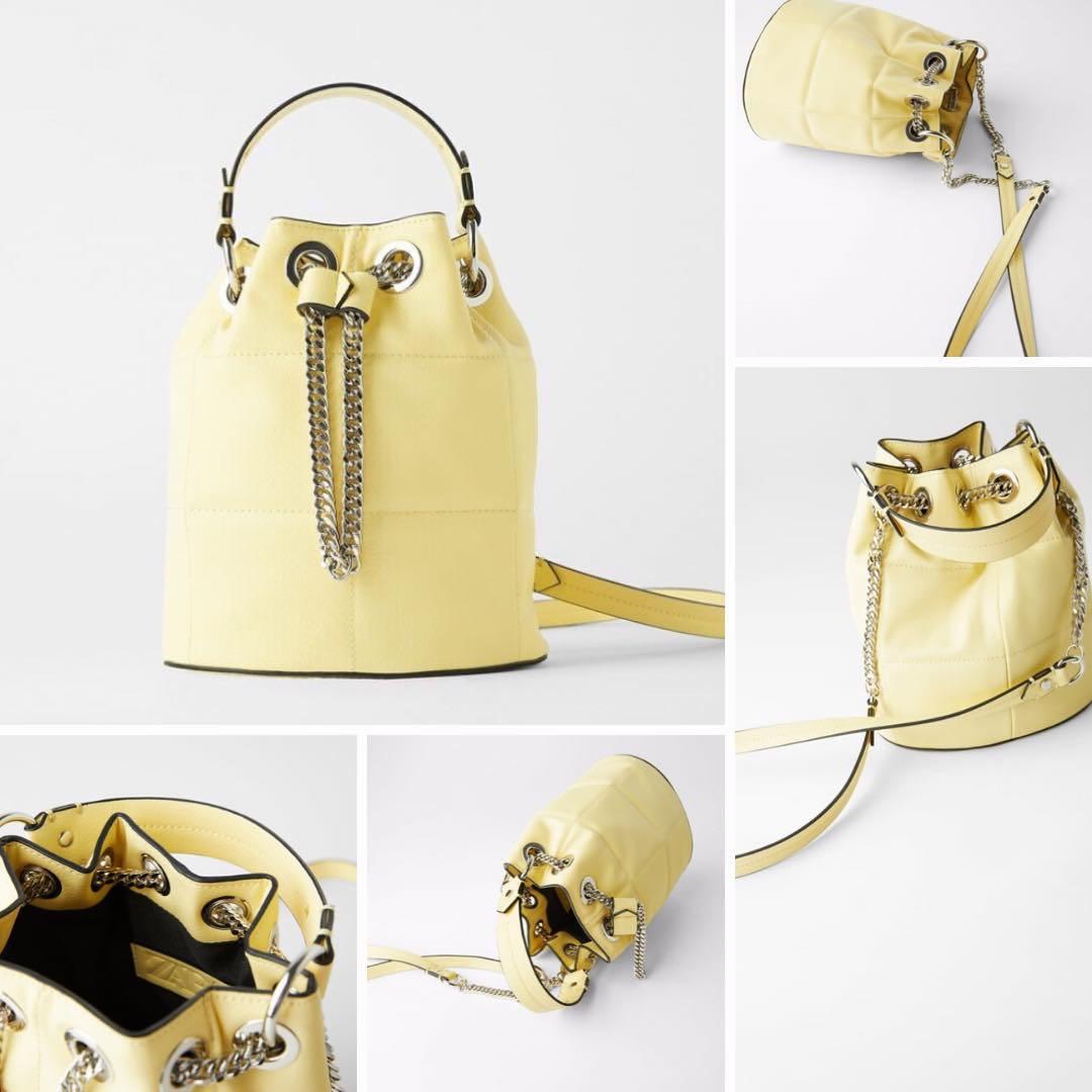 ZARA yellow bucket bag, Women's Fashion, Bags & Wallets, Beach Bags on ...