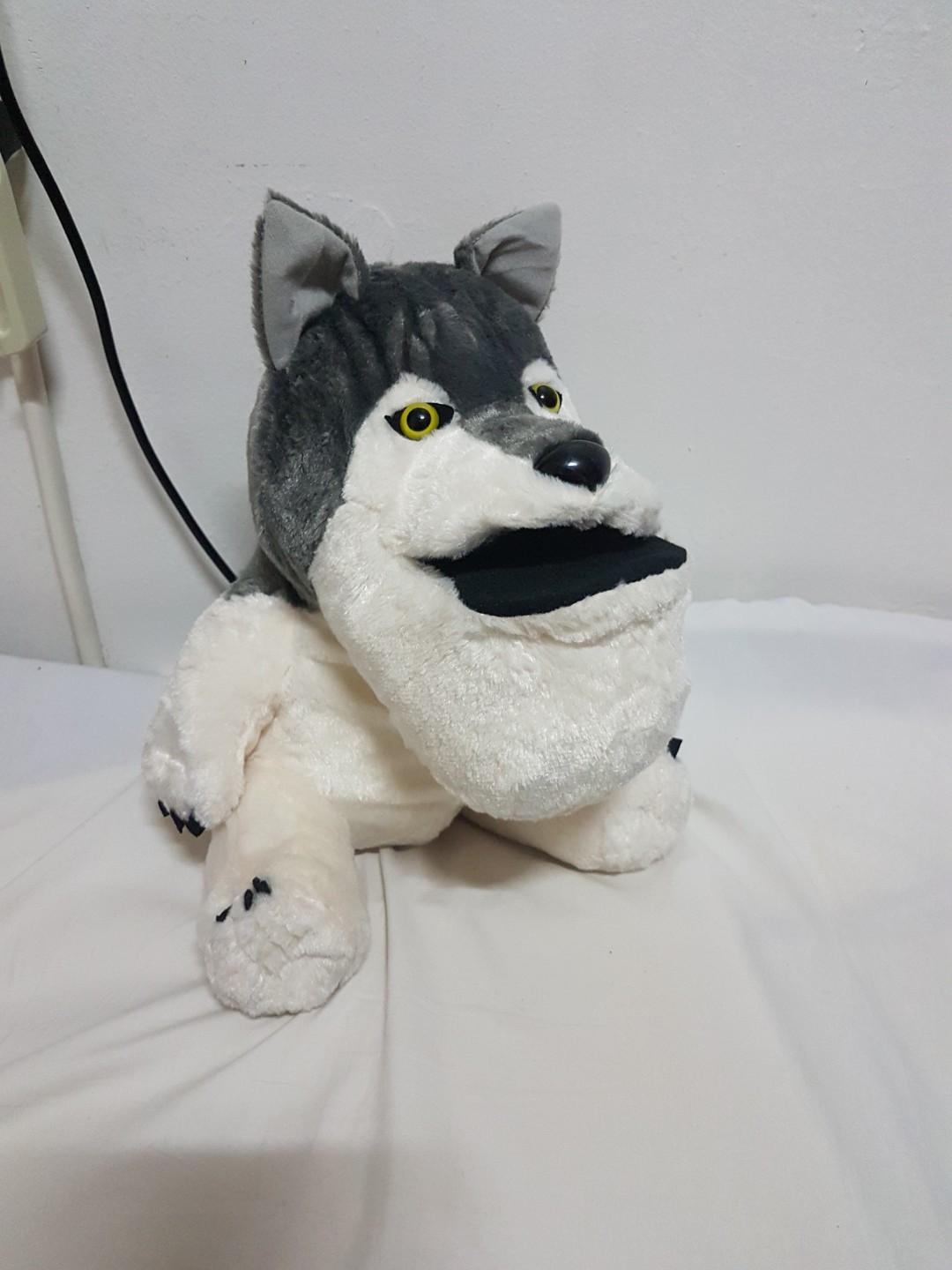 Authentic Large Shakurel Planet Sitting Husky/ Wolf Plush Soft Toy ...