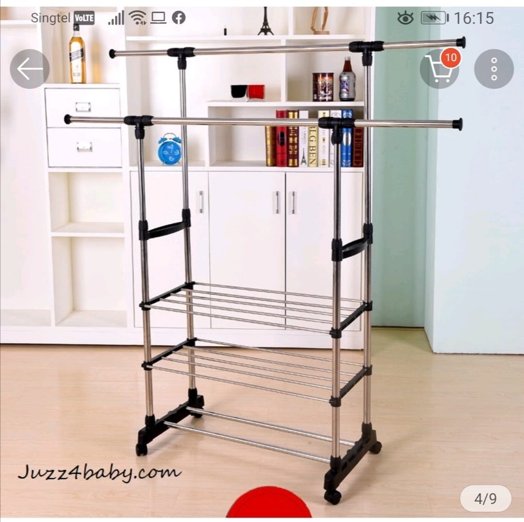 BN Double pole rack, Furniture & Home Living, Furniture, Shelves ...