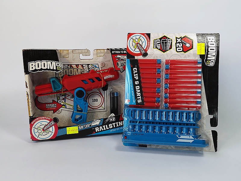 BOOMco. RailStinger Blaster Plus Dart Pack, Hobbies & Toys, Toys ...