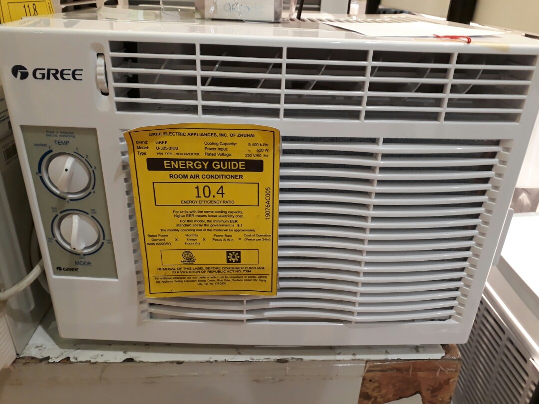 Gree Window Type Aircon Manual & Remote, TV & Home Appliances, Air ...