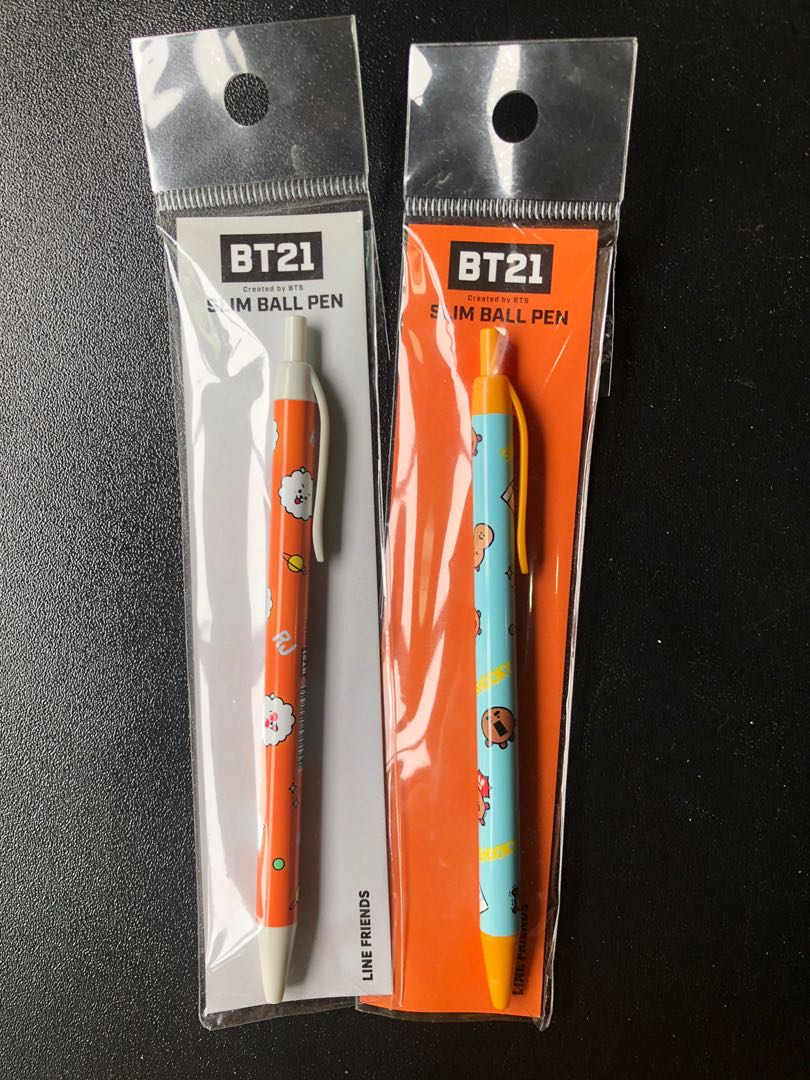 BT21 Slim Ball Pen, Hobbies & Toys, Memorabilia & Collectibles, Fan ...