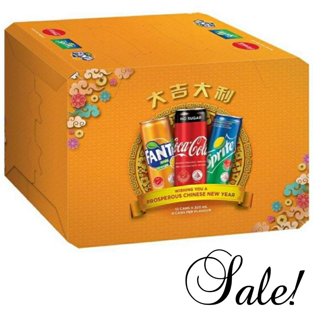 Coke/Coca-cola + Fanta Orange + Sprite 12-Can Drinks Pack, Food ...