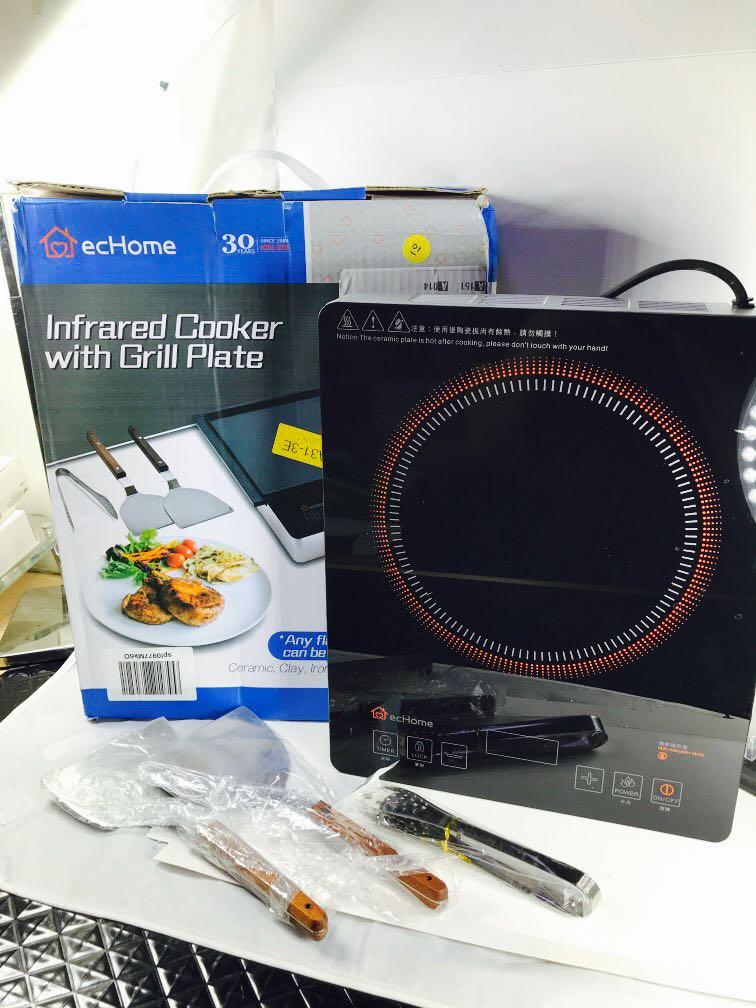 Echome Infrared Cooker with Grill Plate, TV & Home Appliances, Kitchen ...