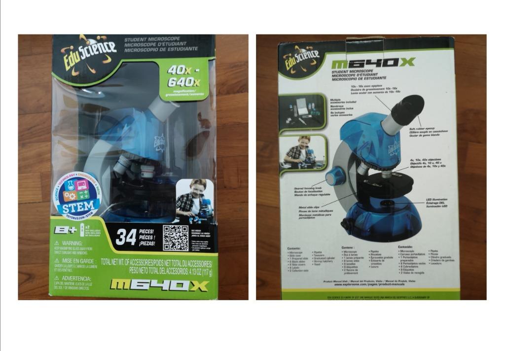 Edu Science M640x Microscope - Blue, Hobbies & Toys, Toys & Games on ...