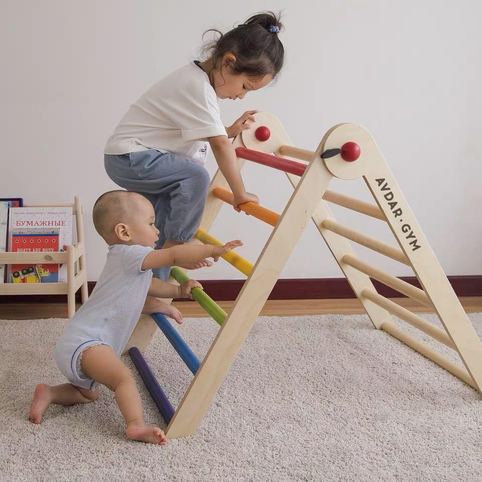 Foldable Pikler Triangle + Ramp / Montessori Climber / Advar Gym ...