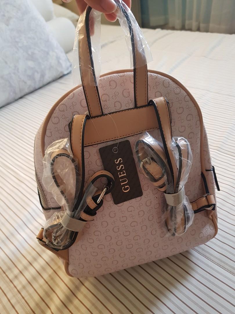 Guess Light Pink Backpack, Women's Fashion, Bags & Wallets, Backpacks ...