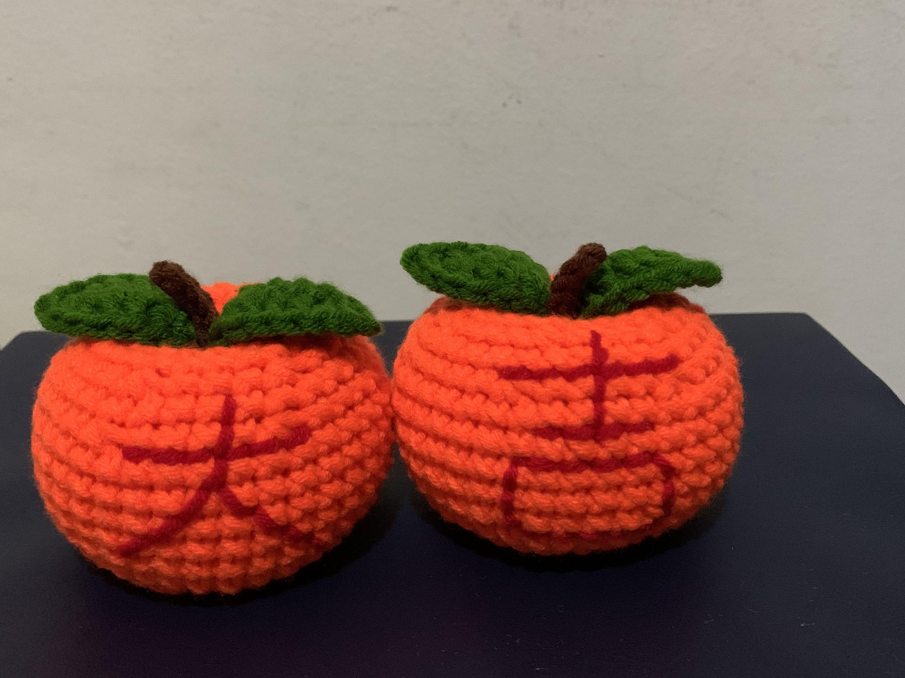 Handmade crochet mandarin orange, Design & Craft, Handmade Craft on ...