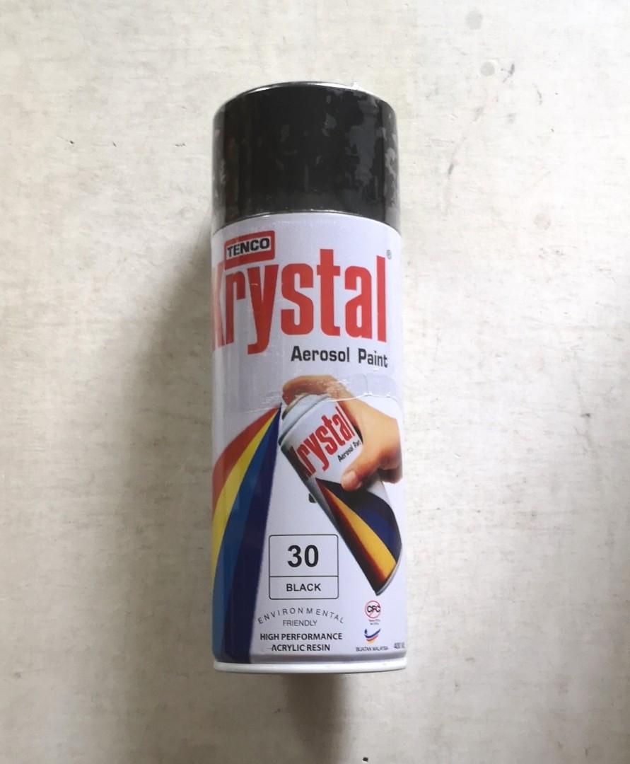 Krystal Spray Paint Black No 30 400ml, Hobbies & Toys, Stationery ...