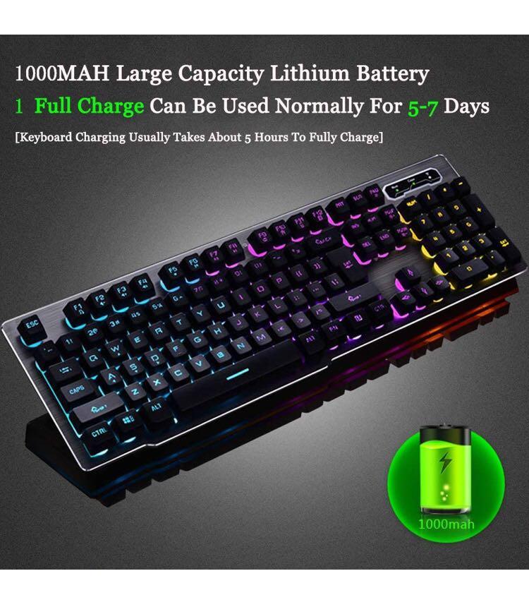 LexonTech delog 2.4G Rechargeable Wireless Keyboard and Mouse Set,MK500 ...