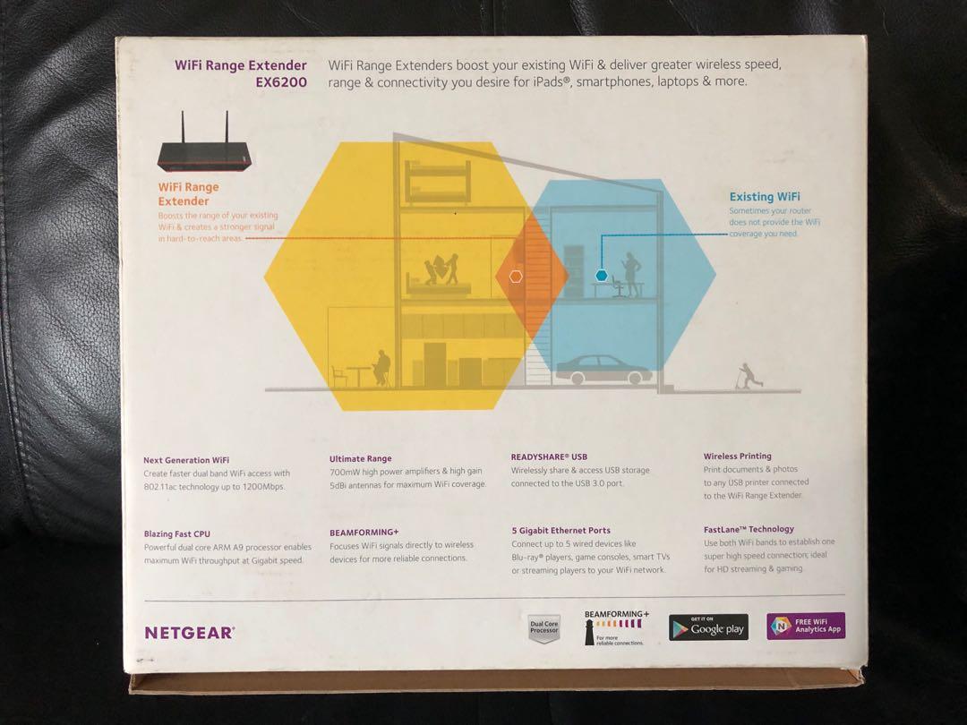 Netgear Wifi Extender EX6200, Computers & Tech, Parts & Accessories ...