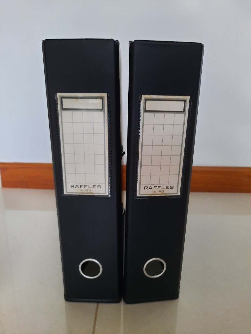 (NEW) A4 thick black ring file (7.5cm width) set of 2), Hobbies & Toys ...