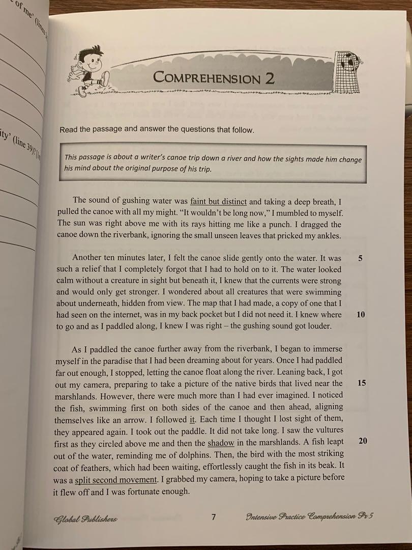 P5 English Comprehension open-ended, Hobbies & Toys, Books & Magazines ...