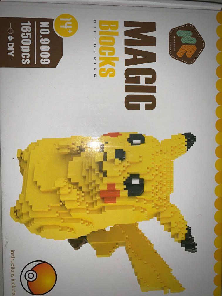 Pikachu building blocks, Toys & Games, Bricks & Figurines on Carousell