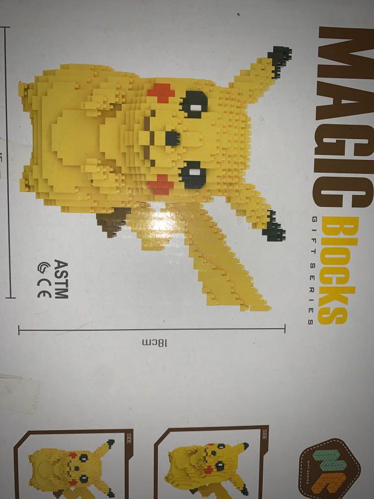 Pikachu building blocks, Toys & Games, Bricks & Figurines on Carousell