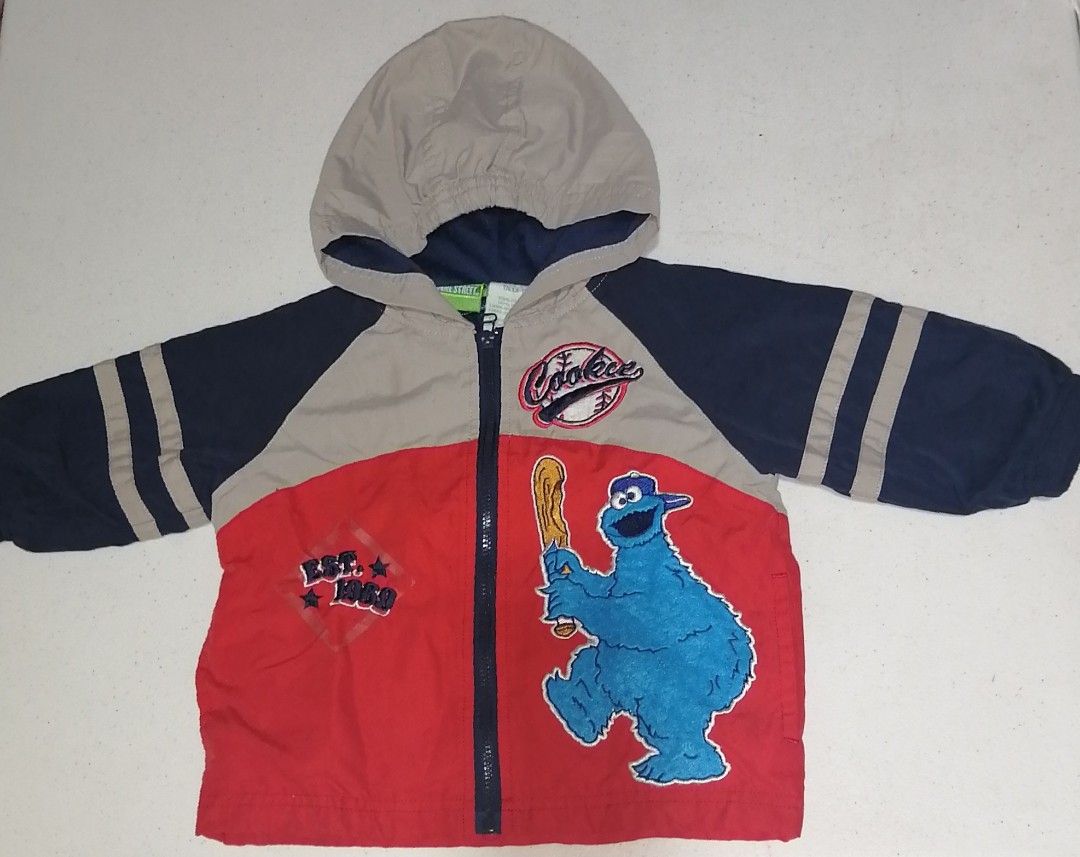 Sesame Street Jacket w/hood for baby boy 12mos, Babies & Kids, Babies ...
