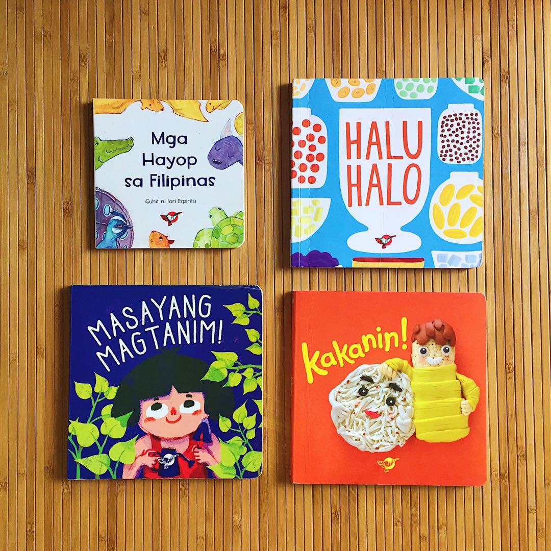Set of 4 Educational Filipino Board Books, Hobbies & Toys, Books ...