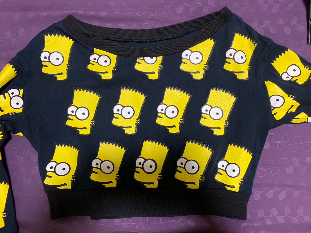 Simpson Crop Long Sleeve Top, Women's Fashion, Tops, Other Tops on ...