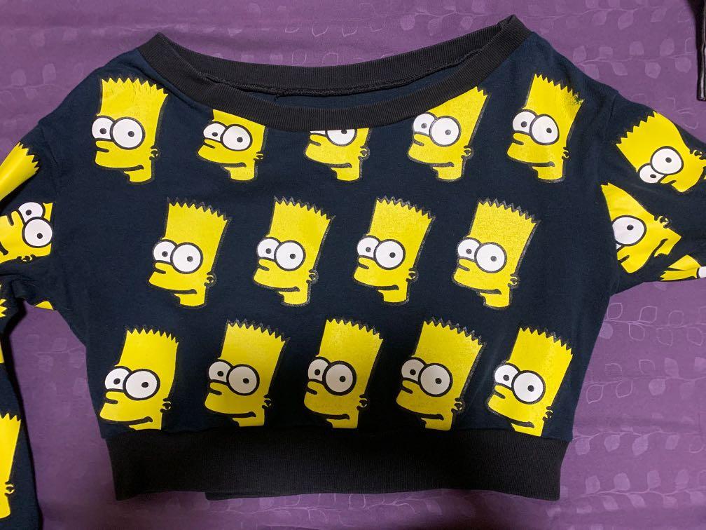 Simpson Crop Long Sleeve Top, Women's Fashion, Tops, Other Tops on ...