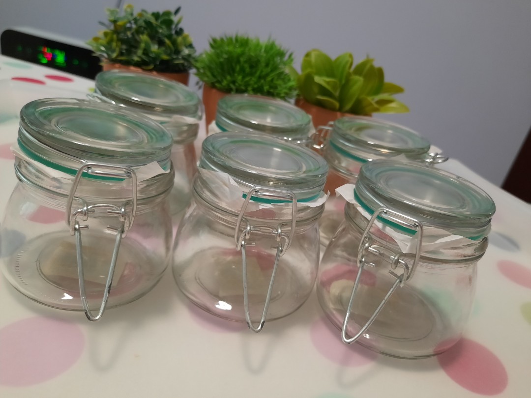 Small Glass Jars with Lids, Furniture & Home Living, Kitchenware ...