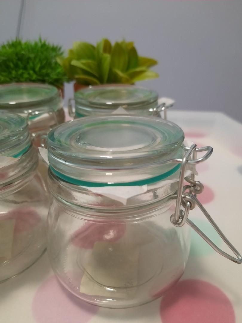 Small Glass Jars with Lids, Furniture & Home Living, Kitchenware ...