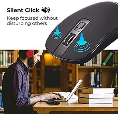 VicTsing Wireless Mouse,4-Button Slim Silent Full Size Cordless Mice,3 ...