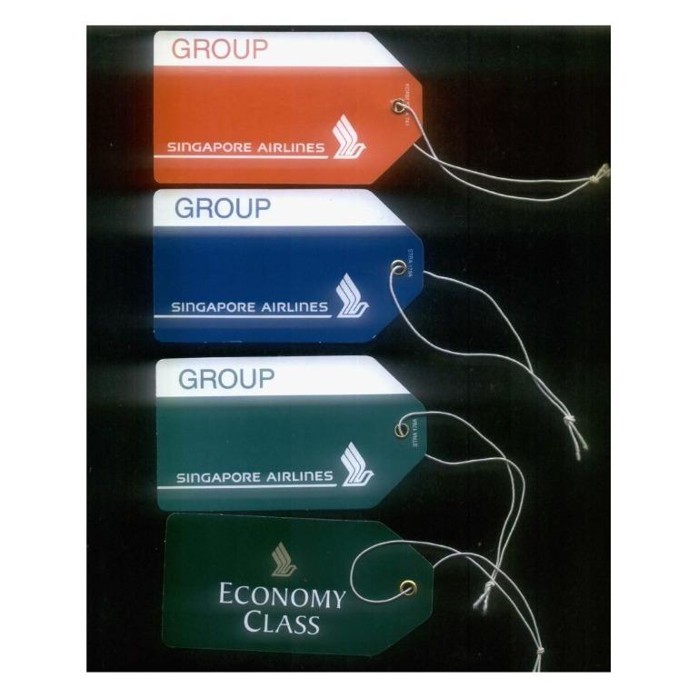 VINTAGE ! Singapore Airlines logo ECONOMY CLASS / Group Tag / Sticker ...