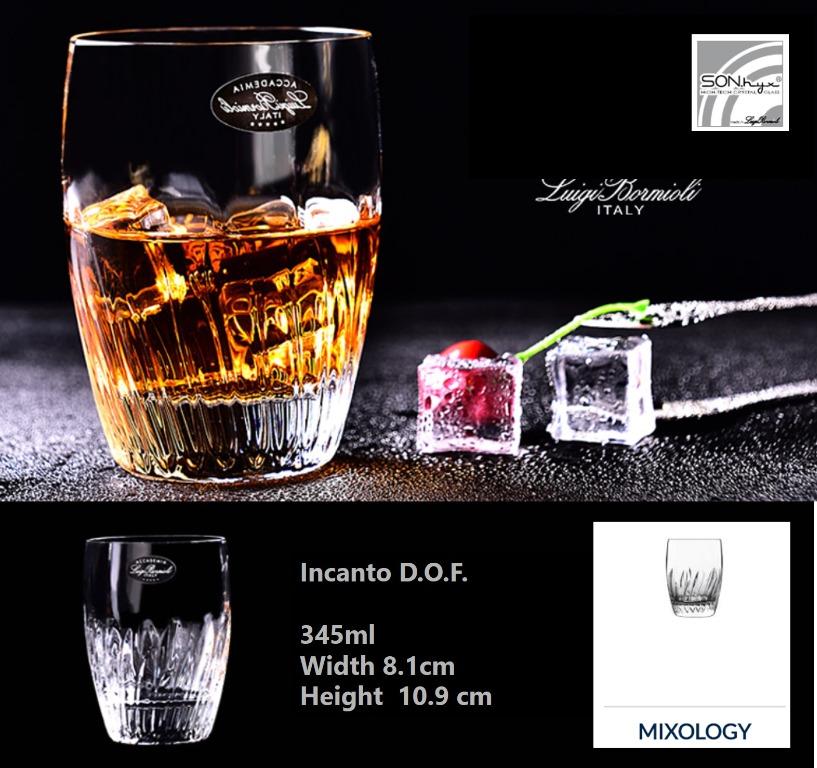 Whisky Glass - Luigi Bormioli - Italian Premium Lead free Crystal glass INCANTO and BACH - 345ml ...