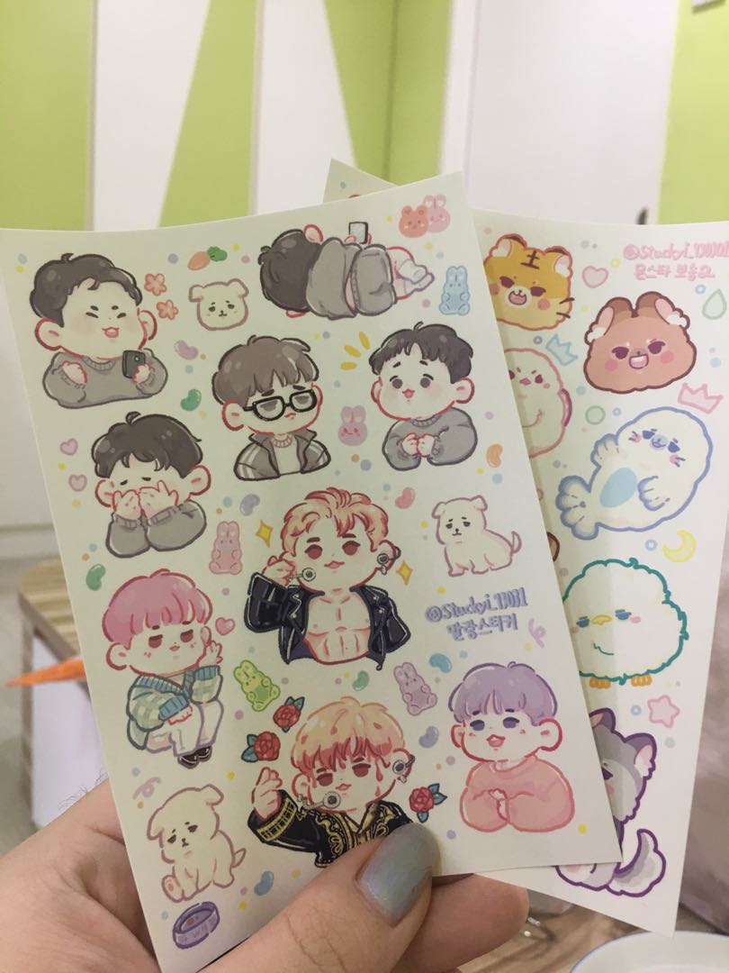 wonho stickers (korean fan made goods), Hobbies & Toys, Memorabilia ...