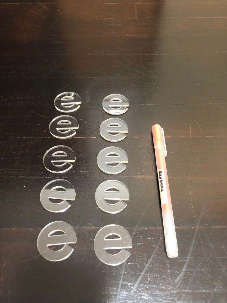 10 pcs clear lower case letter e Montessori movable alphabet ...